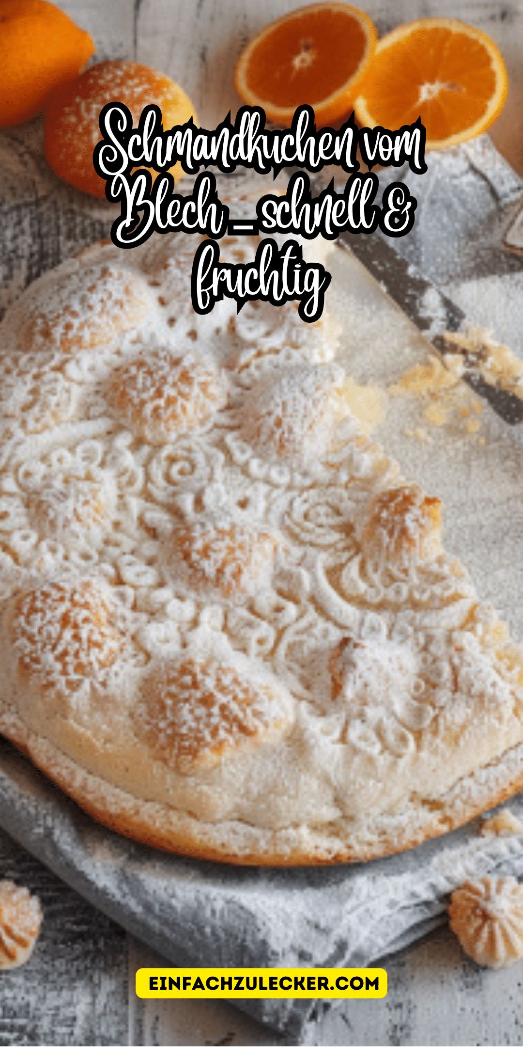 Schmandkuchen vom Blech – schnell & fruchtig | Einfach zu Lecker